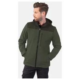 Softshelljacke HERO by John Medoox "JOEY Softshelljacke mit Fleecefutter", Herren, Gr. M, gr&uuml;n (gr&uuml;n col block), Softshell, 92% Polyester, 8% Elasthan, regular fit, Jacken Softshelljacke, Regular Fit Casual Softshell f&uuml;r Herren