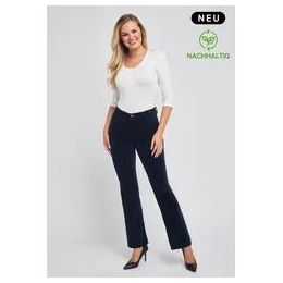 Bootcut-Jeans WONDERJEANS, Damen, Gr. 38, L&auml;nge 30, navy velvet, Denim/Jeans, Obermaterial: 97% Baumwolle, 3% Elasthan, figurbetont lang, Jeans, Figurbetonte Form mit leicht ausgestelltem Bein