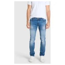 Straight-Jeans MAC "Arne Pipe", Herren, Gr. 33, L&auml;nge 34, history blau used, Denim/Jeans, Obermaterial: 99% Baumwolle, 1% Elasthan, Jeans Straight-Jeans