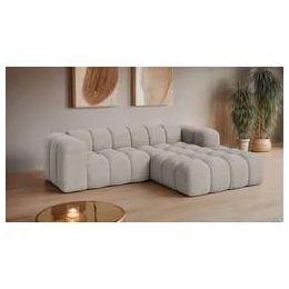Ecksofa OTTO HOME "KALLIE L-Form, 248 cm - OTTO. Verl&auml;ssliche Qualit&auml;t.", creme, B:248cm H:72cm T:186cm, 100% Polyester, Sofas, Ecksofa, Bubble Optik, moderne Steppung, hoher Sitzkomfort