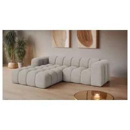Ecksofa OTTO HOME "KALLIE L-Form, 248 cm - OTTO. Verl&auml;ssliche Qualit&auml;t.", creme, B:248cm H:72cm T:186cm, 100% Polyester, Sofas, Ecksofa, Bubble Optik, moderne Steppung, hoher Sitzkomfort