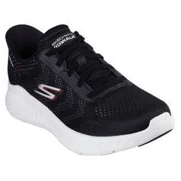 Slip-On Sneaker Skechers "GO WALK NOW-PAYTON", Herren, Gr. 46, schwarz-wei&szlig; (schwarz, wei&szlig;), Textil, Schuhe, Trainingsschuh, Schn&uuml;rschuh mit Handsfree Slip-ins