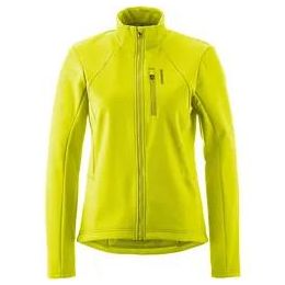 Fahrradjacke Gonso "ADVENTURE JACKET SOFTSHELL W", Damen, Gr. 38, gelb, 100% Polyester, Rundhals, Jacken Fahrradjacke, Damen Radjacke, atmungsaktiv, Slim Fit