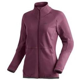 Fleecejacke Maier Sports "Sinaia W", Damen, Gr. 38, lila (purpurviolett), 100% Polyester, hoch geschlossener Ausschnitt, Jacken Fleecejacke, Damen Midlayer, atmungsaktiv schnelltrocknend, Full-Zip, Regular Fit