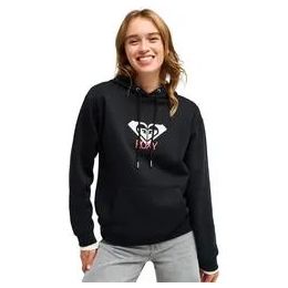 Hoodie Roxy "Surf Stoked Brushed Art", Damen, Gr. M, grau (anthrazit), Obermaterial: 60% Walkfrottier, 40% Microfaser;, Sweatshirts Hoodie