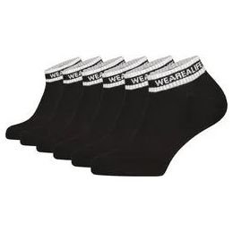 alife and kickin Socken ALIFE & KICKIN "Herren 6 PACK - JohnnyAK Sneakersocken, Socken", Damen, Gr. 43-46, schwarz, 75% Baumwolle, 20% Polyester, 3% Polyamid, 2% Elasthan, normal, Socken Socken, kurze sportliche Socken mit Steifen, aus Baumwolle mit weichem Bund