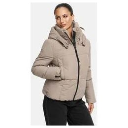 Winterjacke Marikoo "Ninikaa", Damen, Gr. S, taupe grau, Obermaterial: 100% Polyester; Futter: 100% Polyester; Wattierung: 100% Polyester; &Auml;rmelfutter: 100% Polyester, Jacken Winterjacke, kurze Winterjacke mit extra hohem Windschutzkragen