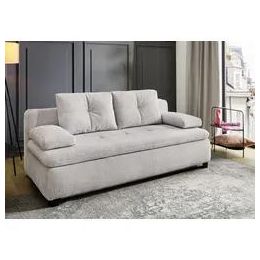 Jockenh&ouml;fer Schlafsofa JOCKENH&Ouml;FER GRUPPE "Balu, B: 201 cm, Liegefl. 151x201 cm, Dauerschl&auml;fer", hellgrau, B:201cm T:101cm, Korpus: 100% Polyester;Kissen: 100% Polyester, Sofas, Schlafsofa, mit Bettfunktion, Bettkasten & einfachen Hub-Schwenkbeschlag