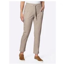 Cordhose Casual Looks, Damen, Gr. 21, Kurzgr&ouml;&szlig;en, beige (sesam), 100% Polyester, unifarben, Hosen Cordhose