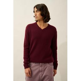 AUTHENTIC CASHMERE Kaschmir-Pullover "Victor" in Bordeaux - 62% | Gr&ouml;&szlig;e S | Herren-plussize