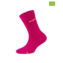 super.natural 2er-Set: Socken "All Day" in Fuchsia - 48% | Gr&ouml;&szlig;e 31-34 | Babysocken-strumpfhosen