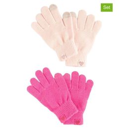 COOL CLUB 2er-Set: Fingerhandschuhe in Pink/ Beige - 14% | Gr&ouml;&szlig;e 140/158 | Kinderhandschuhe