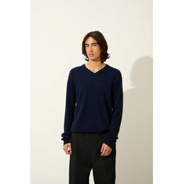 AUTHENTIC CASHMERE Kaschmir-Pullover "Timeo" in Dunkelblau - 60% | Gr&ouml;&szlig;e L | Herren-plussize