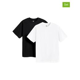 COOL CLUB 2er-Set: Shirts in Schwarz/ Wei&szlig; - 46% | Gr&ouml;&szlig;e 134 | Kinder-oberteile