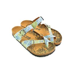 Calceo Zehentrenner in Gelb/ Blau - 71% | Gr&ouml;&szlig;e 40 | Damen-sandalen