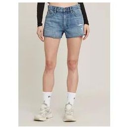 G-Star Raw 5-Pocket-Hose G-STAR "True Shorts Raw Edge", Damen, Gr. 31, faded sea point blau destroyed, Obermaterial: 100% Baumwolle, Hosen 5-Pocket-Hose