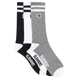 Socken Element "2Tone Icon 3Pk", Damen, schwarz, wei&szlig;, grau htr, Obermaterial: 71% Walkfrottier, 24% Microfaser, 4% Elastodien, 1% Elasthan;, Socken Socken