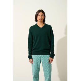 AUTHENTIC CASHMERE Kaschmir-Pullover "Timeo" in Dunkelgr&uuml;n - 63% | Gr&ouml;&szlig;e S | Herren-plussize