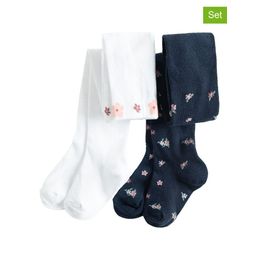 COOL CLUB 2er-Set: Strumpfhosen in Dunkelblau/ Wei&szlig; - 46% | Gr&ouml;&szlig;e 116/122 | Kinder-socken-strumpfhosen