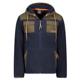 Canadian Peak Fleecejacke "Toulouseak" in Dunkelblau/ Khaki - 71% | Gr&ouml;&szlig;e XL | Herren-pullover-sport