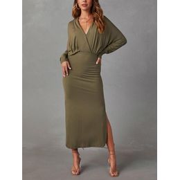Milan Kiss Kleid in Khaki - 55% | Gr&ouml;&szlig;e L | Damen-kleider