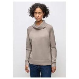 Rollkragenpullover Street One, Damen, Gr. 40, sandstone mocha meliert, Stoff, 30% Polyester, 29% Polyacryl, 21% Viskose, 20% Nylon, unifarben, normal normal, hoch geschlossener Ausschnitt, Strickb&uuml;ndchen, Pullover Rollkragenpullover, mit Stehkragen