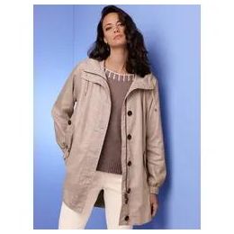 Anorak CREATION L PREMIUM, Damen, Gr. 40, sesam, 70% Viskose, 30% Leinen, unifarben, Jacken