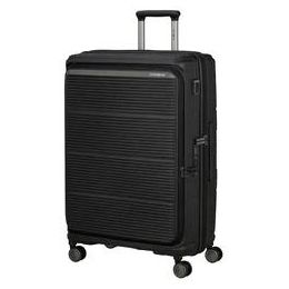 Hartschalen-Trolley Samsonite "PARALUX, verschiedene Gr&ouml;&szlig;en und Farben", Gr. B/H/T: 50cm x 75cm x 31cm 105 l, schwarz, Polypropylen, Koffer, mit arretierbarem und versenkbarem Druckknopf-Trolleysystem
