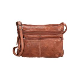 HIDE & STITCHES Leder-Umh&auml;ngetasche in Hellbraun - (B)23 x (H)17 x (T)3 cm - 55% | Damen-taschen