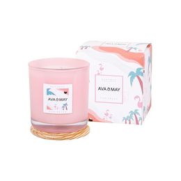 AVA & MAY AVA & MAY Duftkerze "Bahamas" in Rosa - 500 g - 54% | Kerzen-vasen
