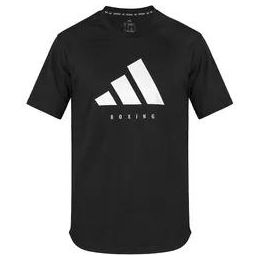 T-Shirt Adidas PERFORMANCE "Adidas Community Men ́s T-Shirt BOXING" Gr. S, schwarz-wei&szlig; (schwarz, wei&szlig;), Shirts, Damen, S, Obermaterial: 50% Baumwolle, 50% Polyester, T-Shirt