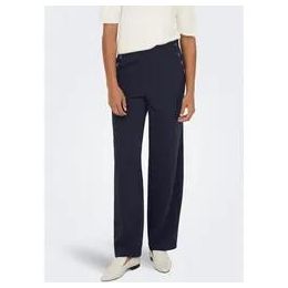 Schlupfhose Only "ONLRINA BUTTON PANT JRS NOOS", Damen, Gr. M, L&auml;nge 32, night sky detail:horn buttons, Jersey, Obermaterial: 95% Polyester, 5% Elasthan, regular fit lang, Hosen Schlupfhose, mit Knopf-Details
