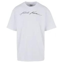 T-Shirt Karl Kani "Karl Kani Herren", Damen, Gr. M, wei&szlig;, 100% Baumwolle, bedruckt, oversize, Rundhals, Shirts T-Shirt