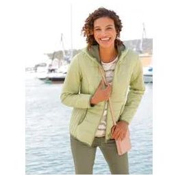 Steppjacke Casual Looks, Damen, Gr. 50, gr&uuml;n (lindgr&uuml;n, khaki), 100% Polyester, Wattierung:100% Polyester, unifarben, Jacken Steppjacke