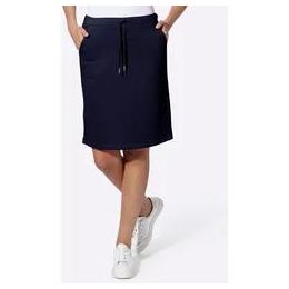 Schlupfrock Heine, Damen, Gr. 50, marine, 82% Baumwolle, 18% Polyester, unifarben, kurz, R&ouml;cke
