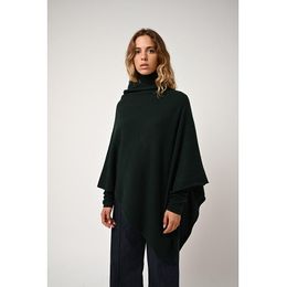 AUTHENTIC CASHMERE Kaschmir-Poncho "Carra" in Dunkelgr&uuml;n - 63% | Gr&ouml;&szlig;e S | Damenjacken