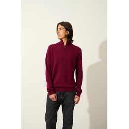 AUTHENTIC CASHMERE Kaschmir-Pullover "Ambin" Bordeaux - 62% | Gr&ouml;&szlig;e L | Herren-plussize