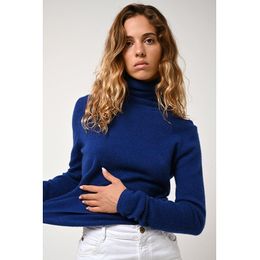 AUTHENTIC CASHMERE Kaschmir-Rollkragenpullover "Bise" in Dunkelblau - 64% | Gr&ouml;&szlig;e M | Damen-pullover-cardigans