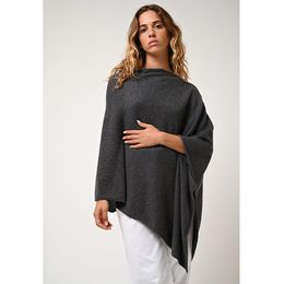 AUTHENTIC CASHMERE Kaschmir-Poncho "Carra" in Anthrazit - 63% | Gr&ouml;&szlig;e M | Damenjacken