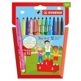 Stabilo 2er-Set: Filzstifte "Stabilo Trio A-Z" - 2x 12 St&uuml;ck - 14% | Schulzubehoer