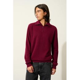 AUTHENTIC CASHMERE Kaschmir-Pullover "Noemie" in Bordeaux - 62% | Gr&ouml;&szlig;e M | Herren-plussize
