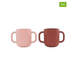 OYOY mini 2er-Set: Trinklernbecher "Kappu" in Rosa/ Rot - ab Geburt - 45% |