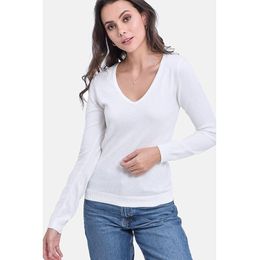 ASSUILI Pullover in Wei&szlig; - 74% | Gr&ouml;&szlig;e 38 | Damen-pullover-cardigans