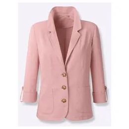 Jackenblazer Inspirationen "Blazer", Damen, Gr. 54, rosenquarz, 55% Leinen, 45% Viskose, Blazer