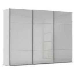 Schwebet&uuml;renschrank Rauch "Kleiderschrank Schrank Garderobe Schlafzimmerschrank CONTIDO", grau (seidengrau, glas seidengrau), B:301cm H:223cm T:68cm, Holzwerkstoff, Schr&auml;nke, Schwebet&uuml;renschrank, aus hochwertigem Material in 6 Breiten 2 Griff-Farben MADE IN GERMANY