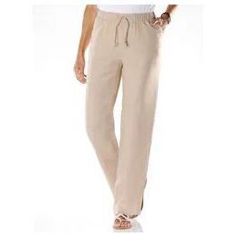 Schlupfhose Classic Basics, Damen, Gr. 38, Normalgr&ouml;&szlig;en, beige, 49% Viskose, 43% Baumwolle, 8% Leinen, unifarben, Hosen Schlupfhose