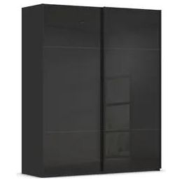 Schwebet&uuml;renschrank Rauch "Kleiderschrank Schrank Garderobe Schlafzimmerschrank CONTIDO", schwarz (schwarz, glas schwarz), B:181cm H:223cm T:68cm, Holzwerkstoff, Schr&auml;nke, Schwebet&uuml;renschrank, aus hochwertigem Material in 6 Breiten 2 Griff-Farben MADE IN GERMANY