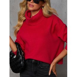 Milan Kiss Rollkragenpullover in Rot - 72% | Gr&ouml;&szlig;e M | Damen-pullover-cardigans