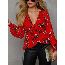 Milan Kiss Bluse in Rot - 70% | Gr&ouml;&szlig;e M | Damen-blusen