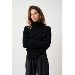 AUTHENTIC CASHMERE Kaschmir-Rollkragenpullover "Fornet" in Schwarz - 65% | Gr&ouml;&szlig;e L | Damen-pullover-cardigans